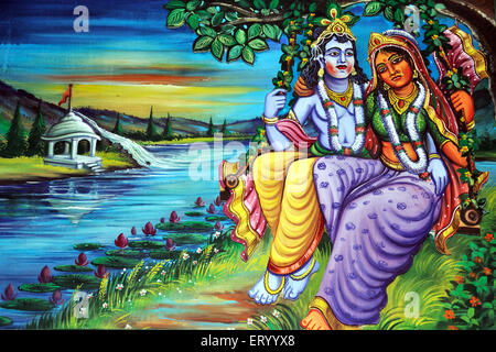 Indian mythology , Shri Krishna Leela , putna vadh Stock Photo - Alamy