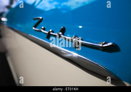 Ford Zephyr classic car chrome logo Stock Photo - Alamy