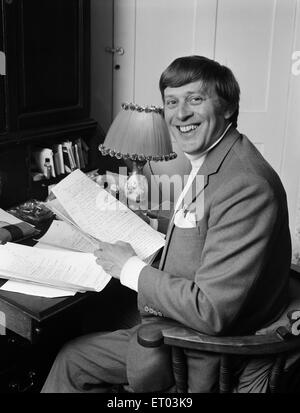 Jimmy Perry, Scriptwriter, pictured working on Dads Army scripts, at ...