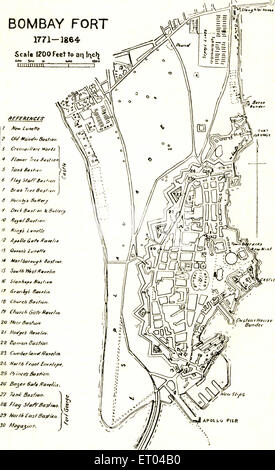 Old Bombay Map Stock Photo - Alamy