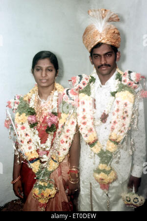 Bride and bridegroom in nattokottai chettiar nagarathar marriage ...