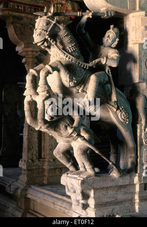India, Tamil Nadu, Chettinad, Horse Temple Ayanar Kanadukathan Stock ...