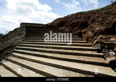 Stairs leading to huge statue of lord Ganesha elephant headed god ...