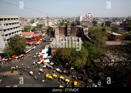 Aerial view of market ; Ahmedabad ; Gujarat ; India Stock Photo - Alamy