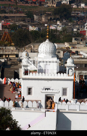 Aerial view of Anandpur Sahib gurudwara in Rupnagar district in Punjab ...