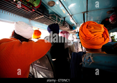 People sitting inside bus in Punjab ; India Stock Photo - Alamy