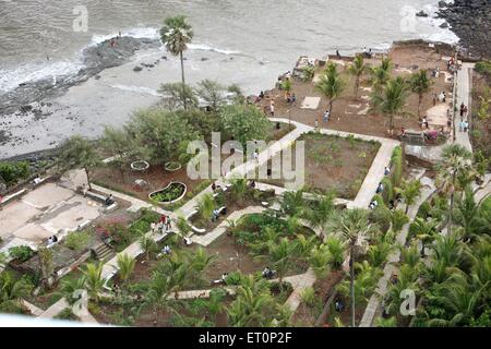 aerial view of bandra band stand ; Bombay Mumbai ; Maharashtra ; India ...