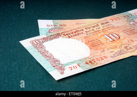 Indian 10 rupee paper currency new note front and back side design ...
