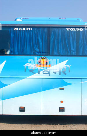 Shivneri modern air condition luxury Volvo bus of Maharashtra State ...