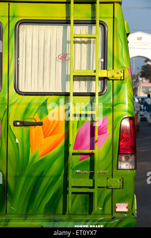 Colourful Indian Bus, Kerala Stock Photo - Alamy