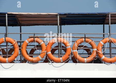 Circular lifeguard on cruise, Quilon Kollam, Kerala, India 2010 Stock ...