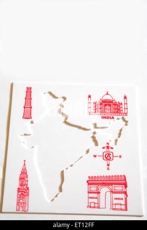 Map of India , Indian Map , cut out , India Stock Photo - Alamy