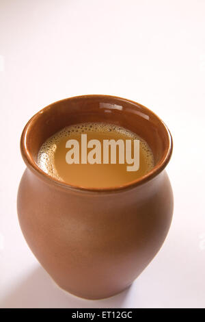 Indian tea in Earthen Pot or matir bhar or kullad, Indian chai. Indian ...