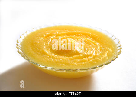 Ghee - pure granular homemade golden yellow ghee in glass bowl on Stock ...