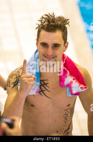 Rostock, Germany. 10th June, 2015. French diver Matthieu Rosset in ...