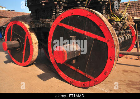 Chariot wheels ; Shri Krishna Matha ; Shri Krishna Math temple ; Udupi ...