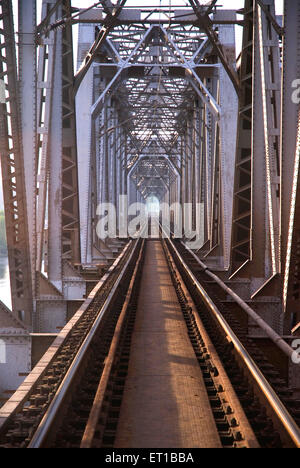 Railway bridge on Diva Vasai route ; Maharashtra ; India Stock Photo ...