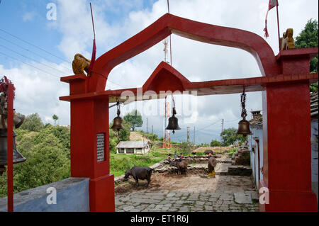 Gate of shyahi devi temple near sitlakhet in uttarakhand India Asia ...