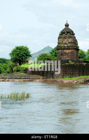 Shrine and ghats krishna river at Limb, Satara, Maharashtra, India ...