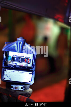 Indian auto rikshaw meter Stock Photo - Alamy