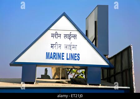 marine lines railway station, Mumbai, Maharashtra, India, Asia Stock ...