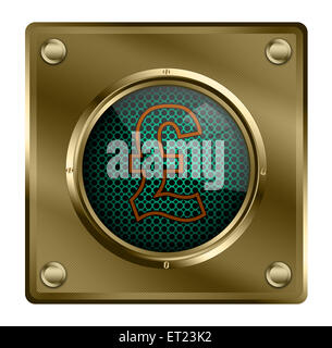 Pound Internet button Icon Web App interface element money Stock Photo ...