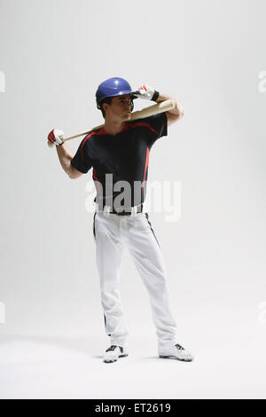 Baseball batter against white background Stock Photo - Alamy