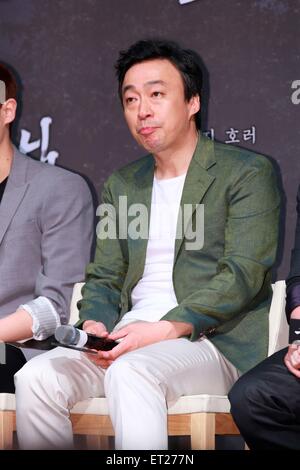Joon Lee attends the press conference of "guest" on 09th June, 2015 ...
