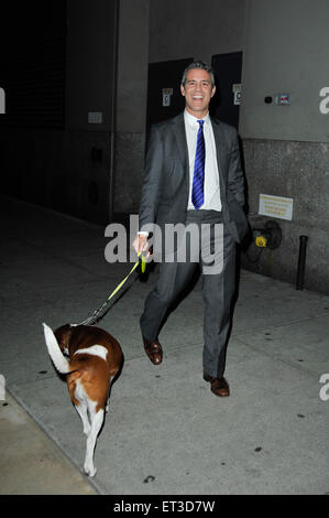 Andy Cohen and his dog Wacha leaving WWHL Featuring: Andy Cohen, Wacha ...