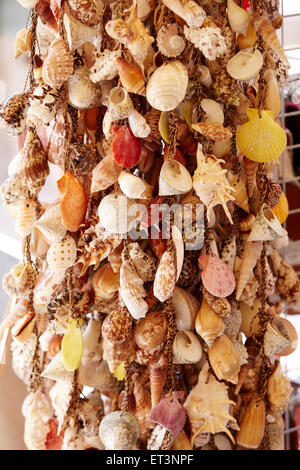 Beautiful sea shells for sale in Rhodes Old Town, Greece Stock Photo ...