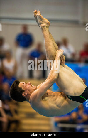 Rostock, Germany. 11th June, 2015. French diver Matthieu Rosset poses ...