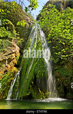 Richtis waterfall, close to Exo Mouliana village, Sitia, Lasithi Stock ...
