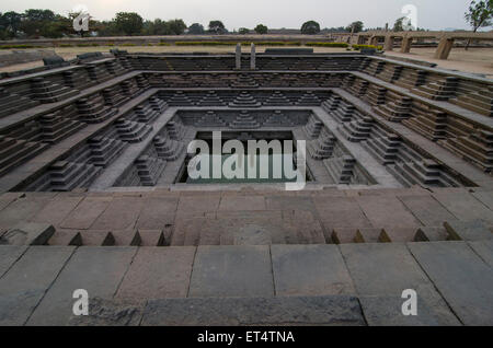 Ancient Indian step well at the ruined city of Hampi Stock Photo - Alamy