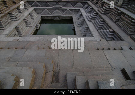 Ancient Indian step well at the ruined city of Hampi Stock Photo - Alamy