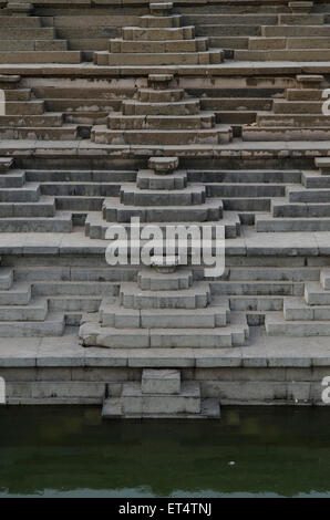 Ancient Indian step well at the ruined city of Hampi Stock Photo - Alamy