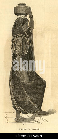 Lithographic portraits Mahratta or Maratha woman ILN 25 March 1876 ...