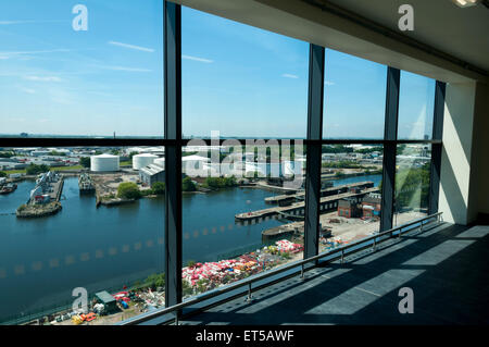 Mode Wheel Locks & the Manchester Ship Canal from the MediaCityUK multi ...