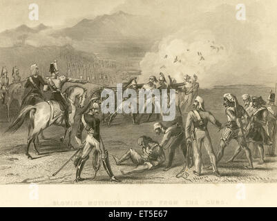 Military and munity mutiny views Mutinous Sepoys soldier diving spoil ...
