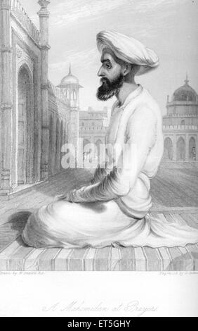 A MOHAMMEDAN AT PRAYERS Stock Photo - Alamy