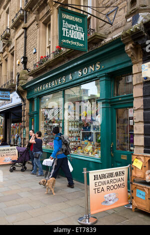 Cafe and shops in Spring Gardens, Buxton, Peak District, Derbyshire ...