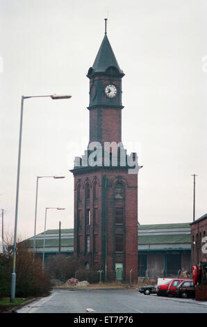 Dock Clock Tower, Middlesbrough, 22nd December 1993 Stock Photo - Alamy