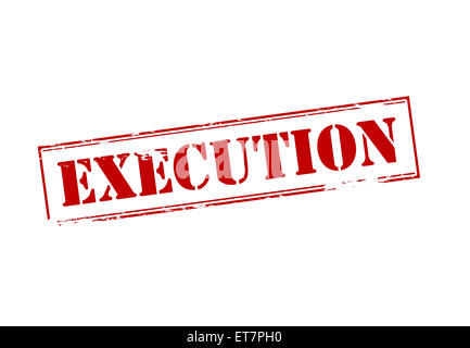 Rubber stamp with word execution inside, vector illustration Stock ...