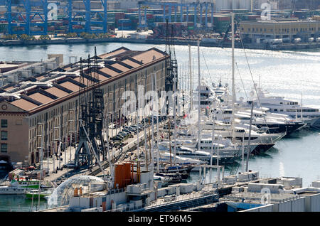 around the port of Genoa city Stock Photo - Alamy