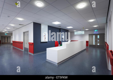 Reception desk at British NHS hospital Stock Photo - Alamy