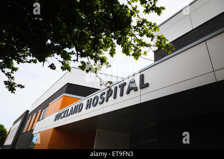 Exterior of main entrance to Buckland Hospital without people Stock ...