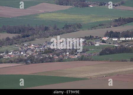 Elevated view of village of Strathmiglo Scotland June 2016 Stock Photo ...