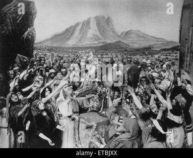 Exodus Scene, on-set of the Film "The Ten Commandments", 1956 Stock ...