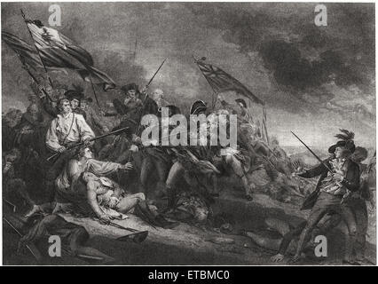 trumbull - death general warren battle bunker hill june 17 1775 1786 ...