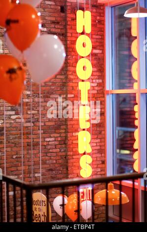 Hooters Manhattan relocation party with the 2015 Hooters Swimsuit ...
