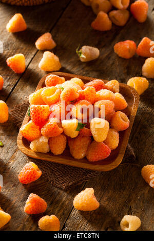 Raw Organic Orange Sunshine Raspberries Ready to Eat Stock Photo - Alamy